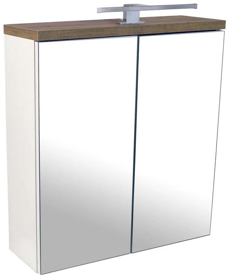 BPS-koupelny Zrcadlová skříňka závěsná Orion W 60 ZS s osvětlením Any LED 30 CR, chrom