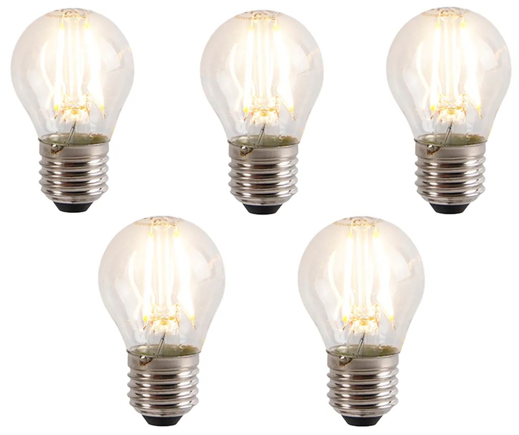 Sada 5 LED žárovek E27 P45 5W 700 lm 2700K s 3-stupňovým stmíváním