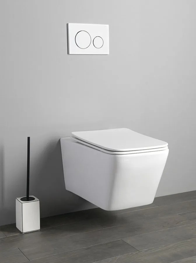 Sapho, PORTO závěsná WC mísa, Rimless, 36x52 cm, bílá