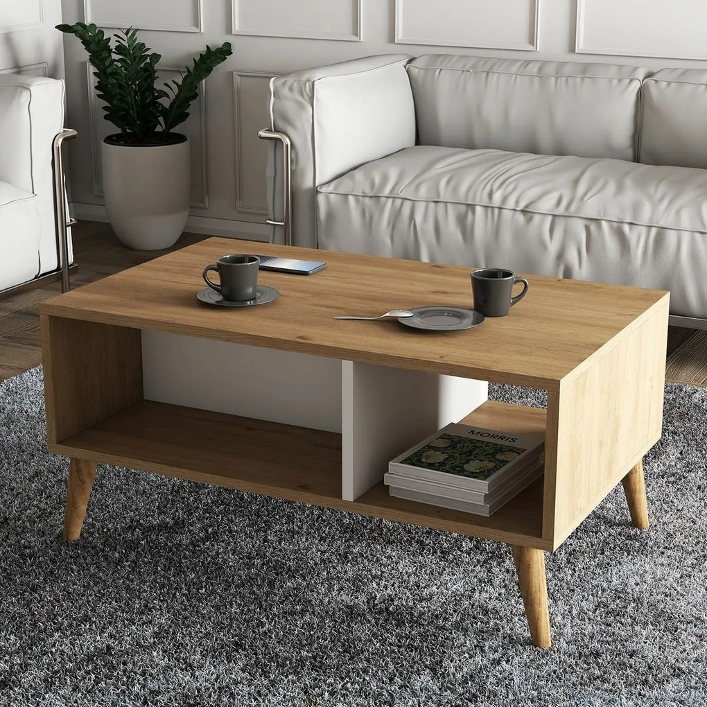 Konferenční stolek Exxen Oak and White