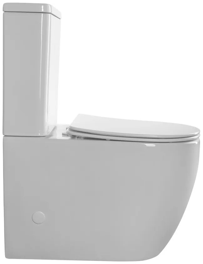 Sapho Sapho, INFINITY RIMLESS WC kombi mísa s nádržkou, spodní/zadní odpad, bílá, PC105WR