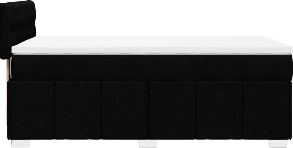 Box spring postel s matrací černá 90x190 cm textil 3286932