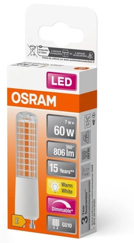 Tenká stmívatelná LED žárovka GU10 7 W SPECIAL T, teplá bílá