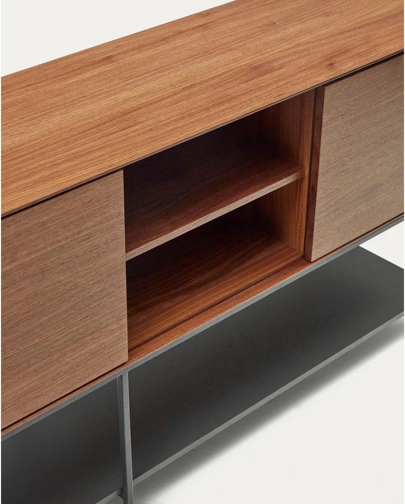 Nízká komoda v dekoru ořechu v přírodní barvě 195x80 cm Vedrana – Kave Home