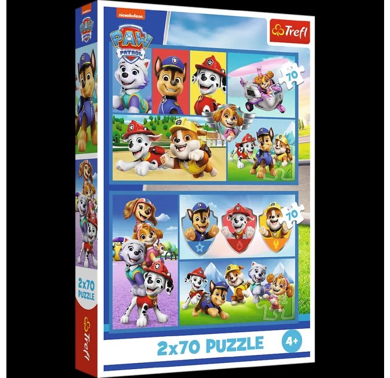 Trefl Puzzle 2x70 Tlapková patrola/Paw Patrol 27,5x18cm v krabici 19x29x4cm