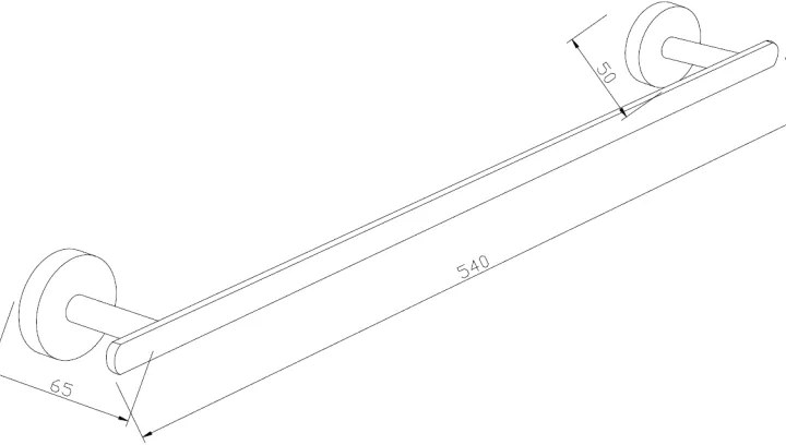 Mexen příslušenství, LOFT lázeňský držák na ručníky, černá, 7012624-70