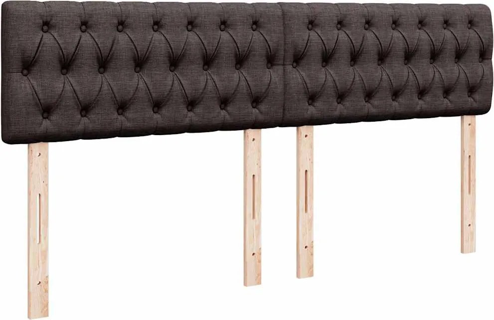 Box spring postel s matrací tmavě hnědá 180x200 cm textil 3287545