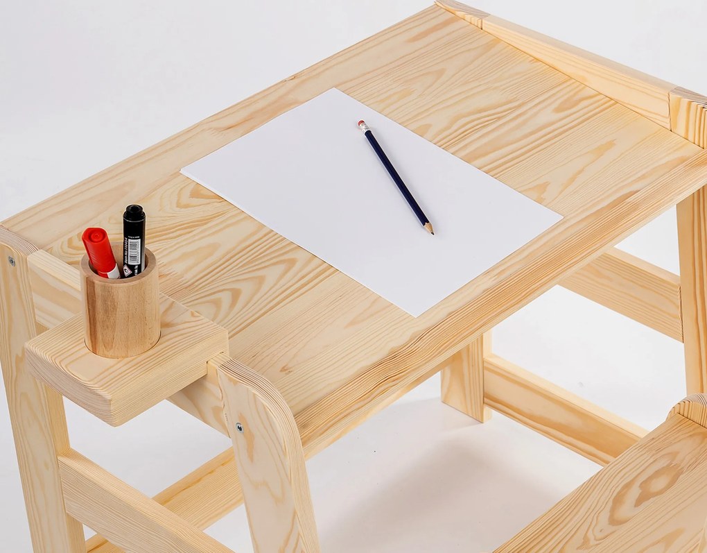 BabyBeds Psací stůl s magnetickou deskou - SET Vyberte sestavu: Psací stůl s magnetickou tabulí + taburet + židle