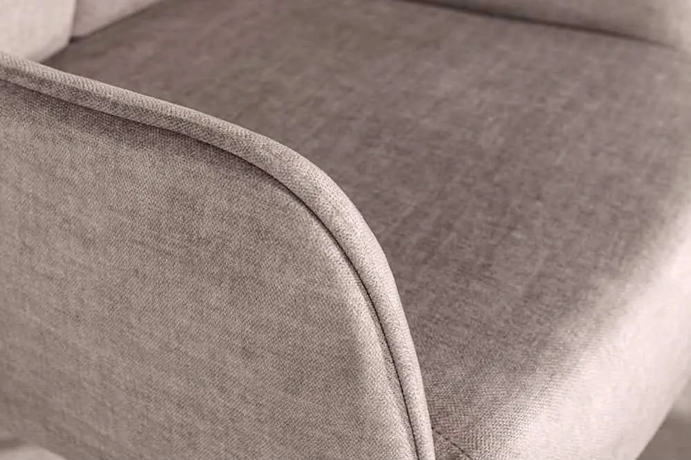 Designová otočná židle Brock taupe samet
