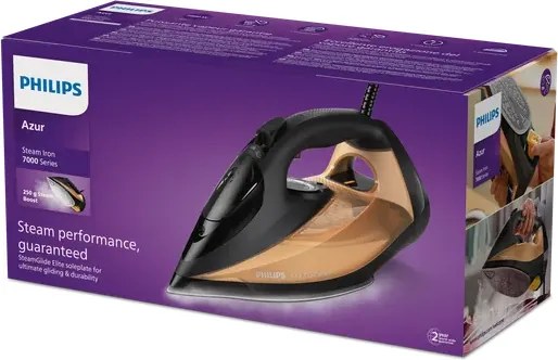 Philips 7000 Series HV napařovací žehlička černá/zlatá DST7040/80