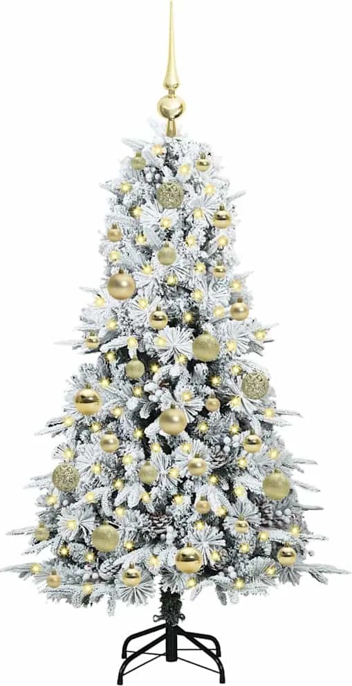 Umělý Skládací Vánoční Strom s stojanem Bílá 120 cm PE a PVC 3397462