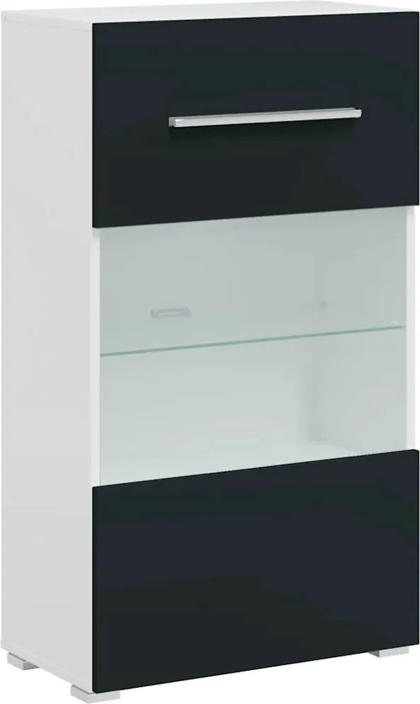 5dílná TV stolky s LED osvětlením matné indigově kompozit 3324235