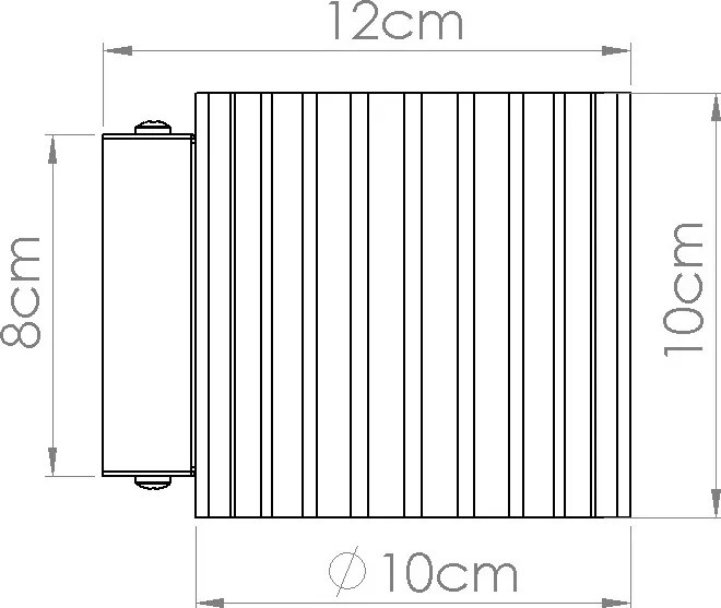 Nástěnné svítidlo Aura, 1x okrově červené hliníkové stínítko