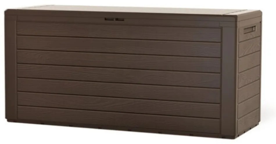 Úložný box WOODEBOX, 280L, 120x46x57cm, tmavě hnědá Prosperplast