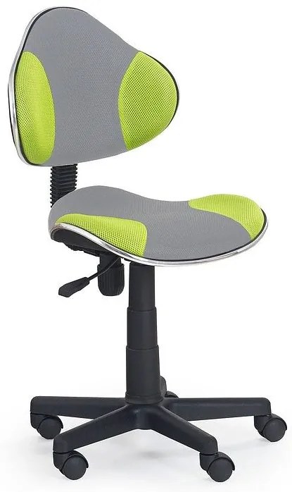 Dětská židle pro školáka Leli 7, PVC + membránová tkanina, šedá / zelená