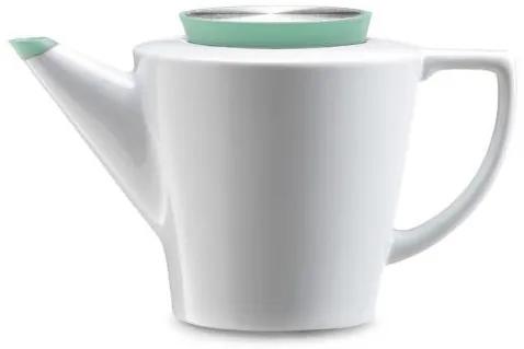 Porcelánová čajová konvice VIVA SCANDINAVIA Infusion, 1L, bílá/mátová