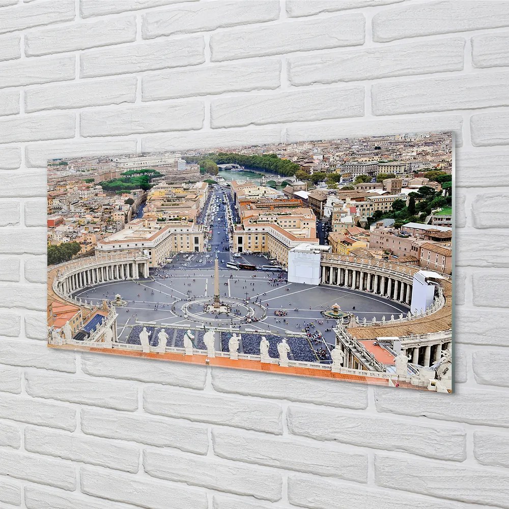 akrylový obraz Rome Vatican square panorama 140x70 cm