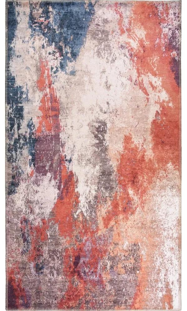 Červeno-modrý pratelný koberec 150x80 cm - Vitaus