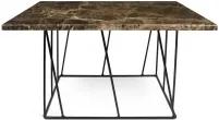 Tone Hone Konferenční stolek  Boko MRAMOR 75 x 40 cm (Hnědý mramor s černou ocelí)