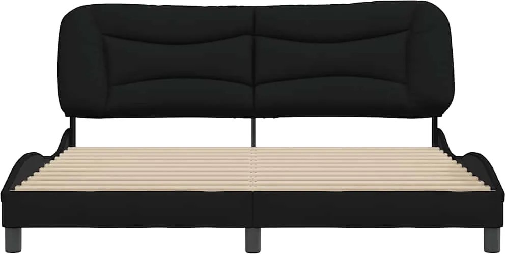 Rám postele bez matrace Hvar černý 180 x 200 cm textil 3207788