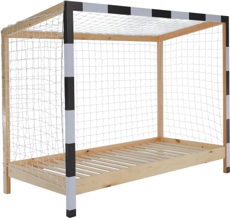 Montessori postel, přírodní/bílá/černá, 90x200, FUTAL Kondela 0000396832