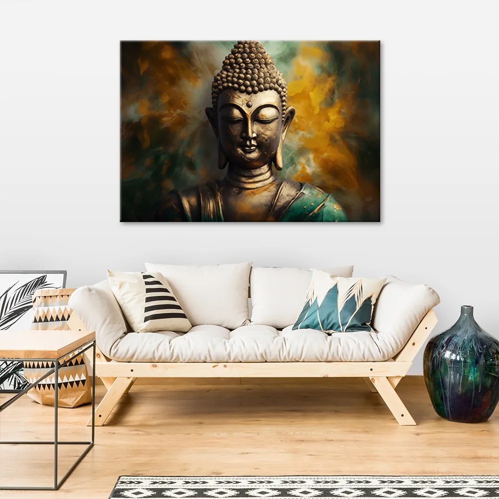 Gario Obraz na plátně Socha bronzového Budhy Rozměry: 60 x 40 cm