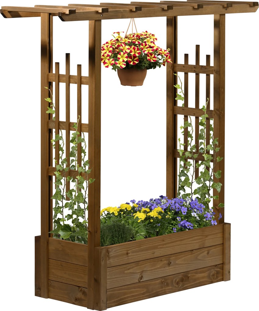 Dobar Truhlík »Pergola«, dřevěný. (hnědá)