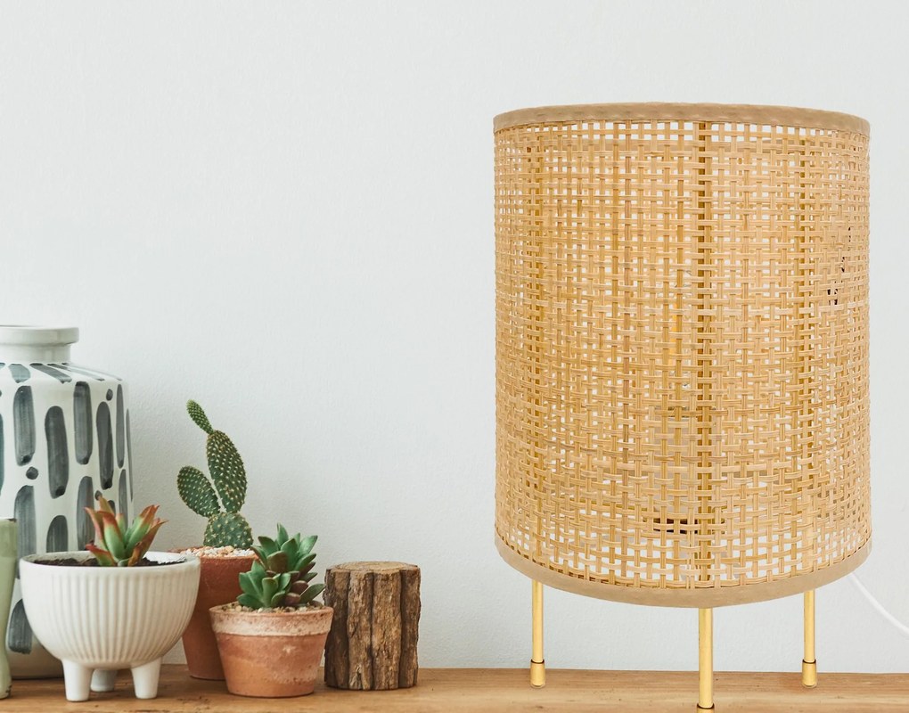 Toolight, noční lampa ve štýlu BOHO 19x31 cm GB2N21, hnědá, OSW-02800