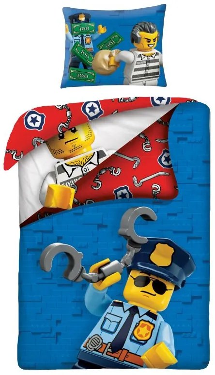 HALANTEX Povlečení Lego blue Bavlna, 140/200, 70/90 cm