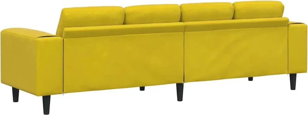 Pohovka do obývacího pokoje Žlutá 250 x 77 x 76 cm 3335097