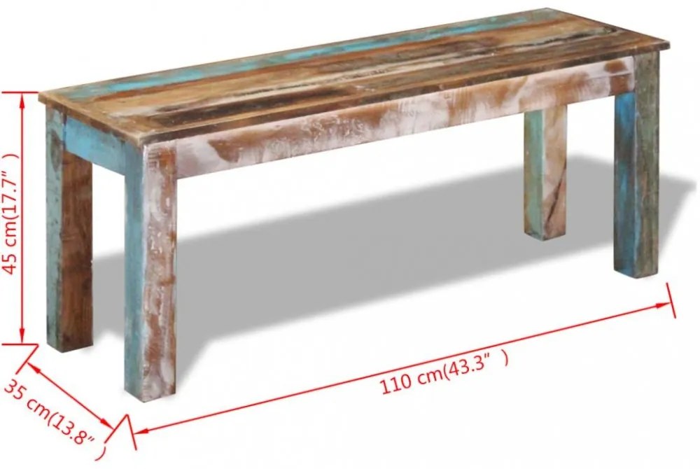 Lavice recyklované dřevo Dekorhome