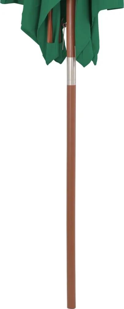 vidaXL Zahradní slunečník s dřevěnou tyčí 150 x 200 cm [44534] Barva: Vínová
