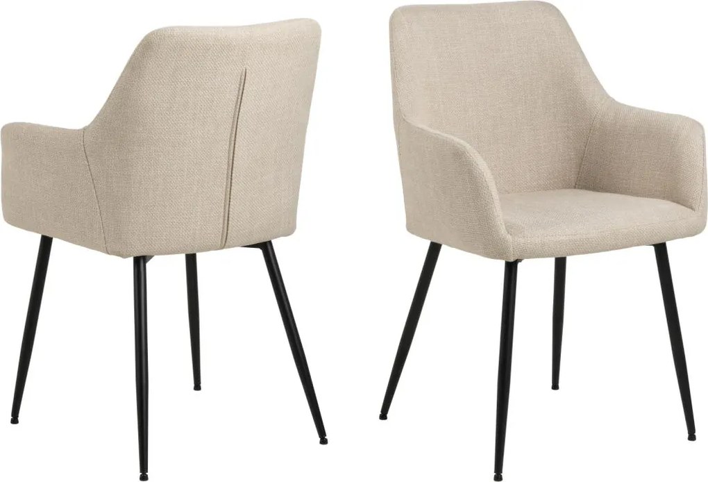 ACTONA GROUP Jídelní sestava CADIZ béžová s područkami Ø120x75 cm H000025042