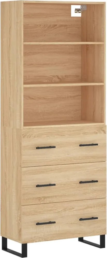 Skříň highboard dub sonoma 69,5 x 34 x 180 cm kompozitní dřevo 3189408