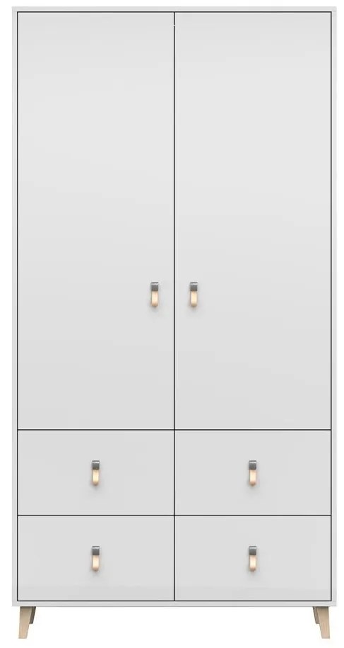 Šatní skříň Figu (bílá). 1071581