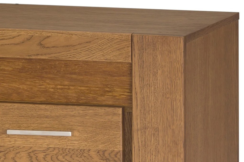 Televizní stolek Velvet II 24 111 cm z masivu s LED osvětlením dub Rustikal