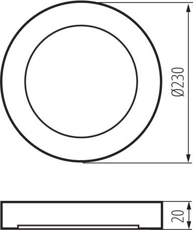 Kanlux 24607- LED Str./pod. svítidlo 2v1 ERGA LED/17W/230V 3000/4000/6500K černá