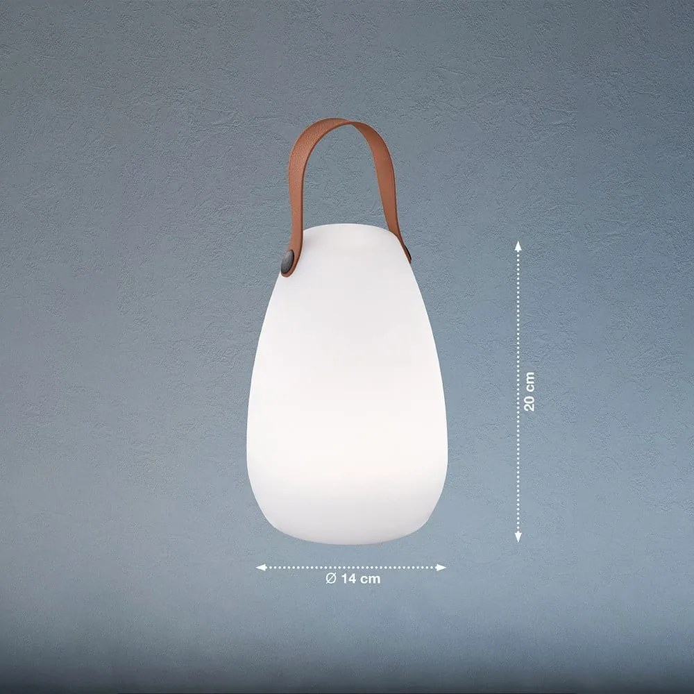 Bílo-hnědá LED stolní lampa (výška 20 cm) Ruby – Fischer & Honsel