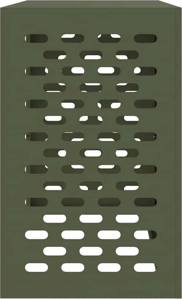 vidaXL Ochrana klimatizace Olivově zelená 110 x 50 x 80 cm Ocel