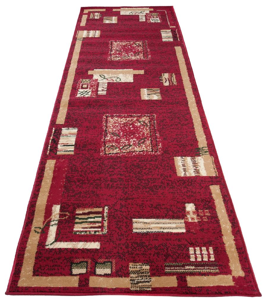 Chemex Moderní koberec Atlas - geometrické tvary 2 - červený Rozměr koberce: 60x100 cm