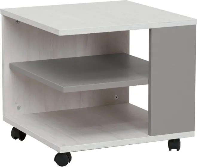 Konferenční stolek Numero - dub bílý/šedá