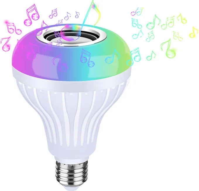 Verk Group Led barevná žárovka rgb reproduktor bluetooth dálkové ovládání