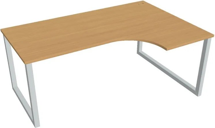 Kancelářský pracovní stůl Hobis Ergo UEO180060L, bílá RAL 9016, deskaakát