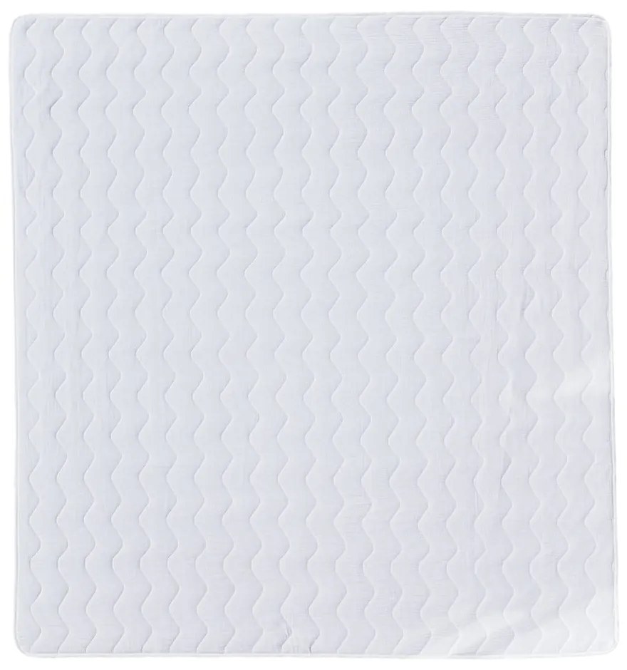 Bílý mušelínový prošívaný přehoz 210x240 cm Plain Muslin – Butter Kings