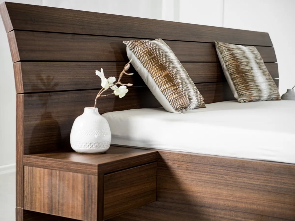 Ahorn Salina box u nohou postel s úložným prostorem Dekor: Dub bílý, Rozměr: 180 x 200 cm, Noční stolek: Jednozásuvka oboustranná
