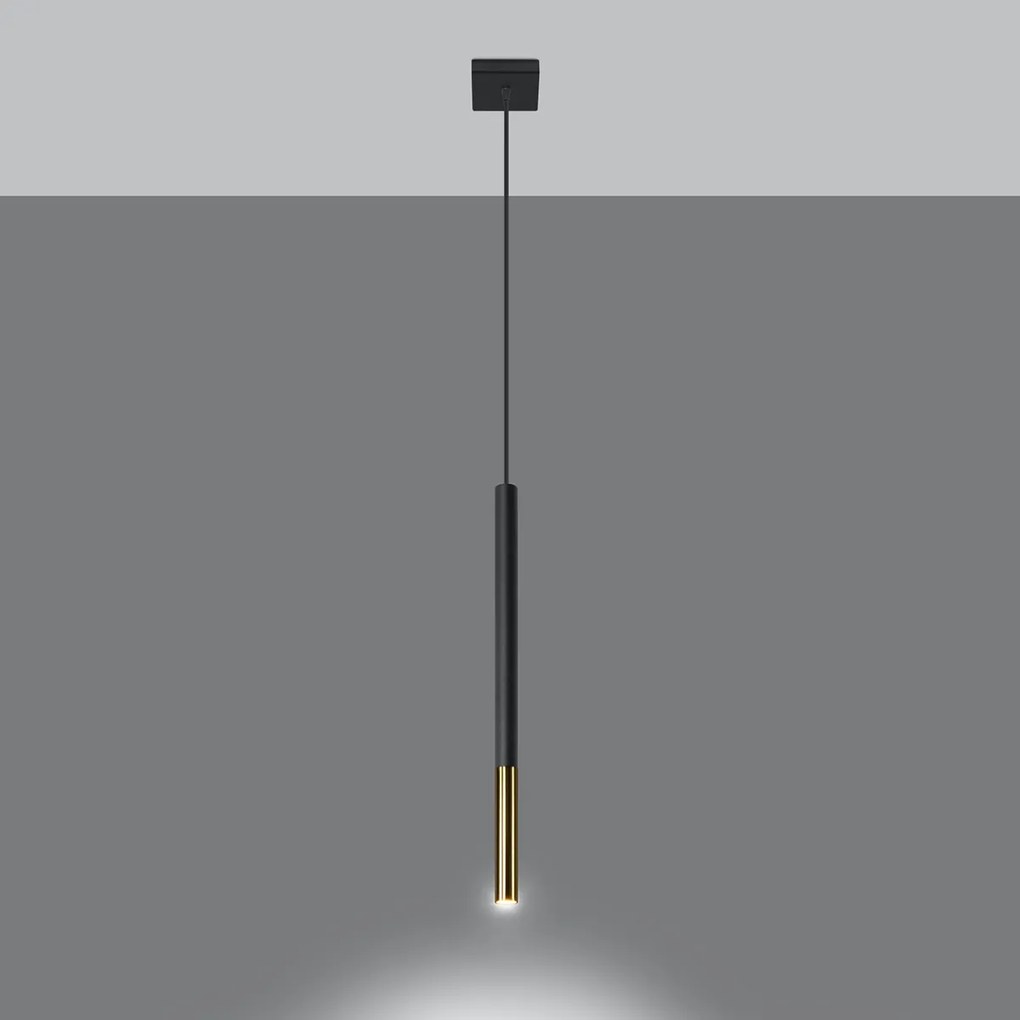 Sollux Lighting Závěsné svítidlo MOZAICA 1 černé/zlaté
