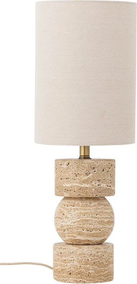 Kamenná stolní lampa v přírodní barvě s textilním stínidlem (výška 53 cm) Marci – Bloomingville