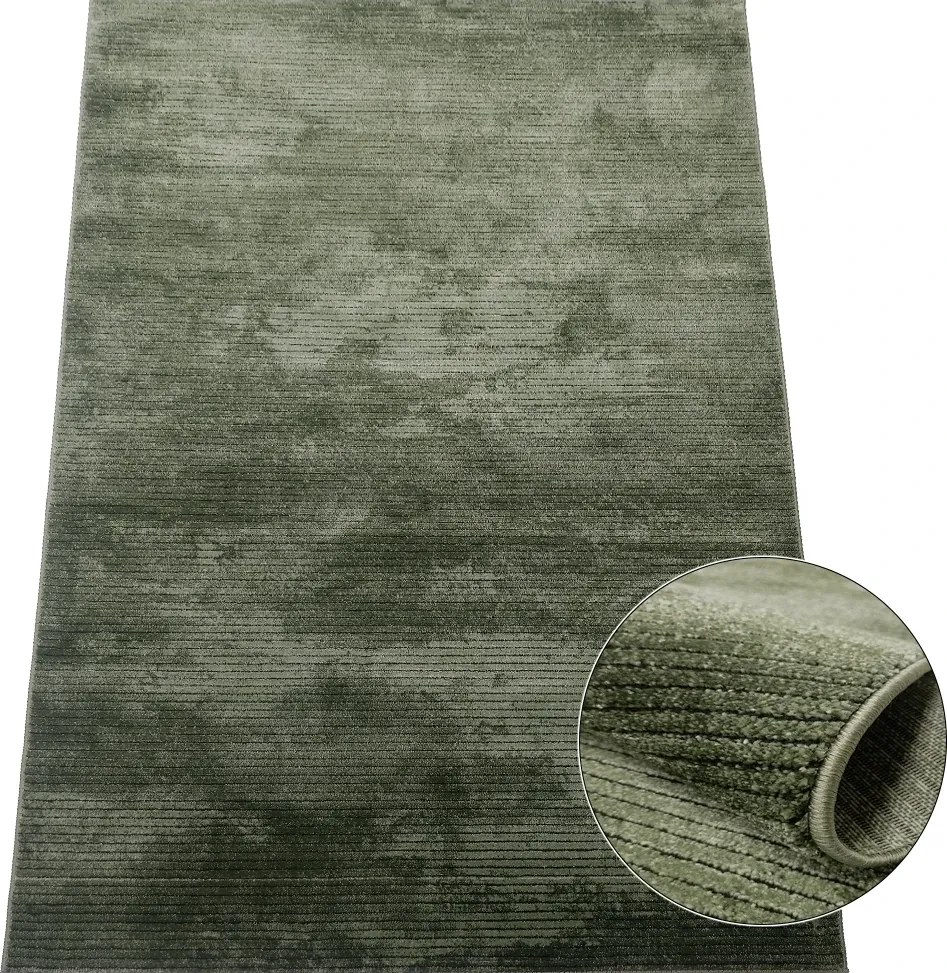 BE Koberec Eforia 9551 GREEN - zelený obdélníkový Rozměr: 60x100 cm