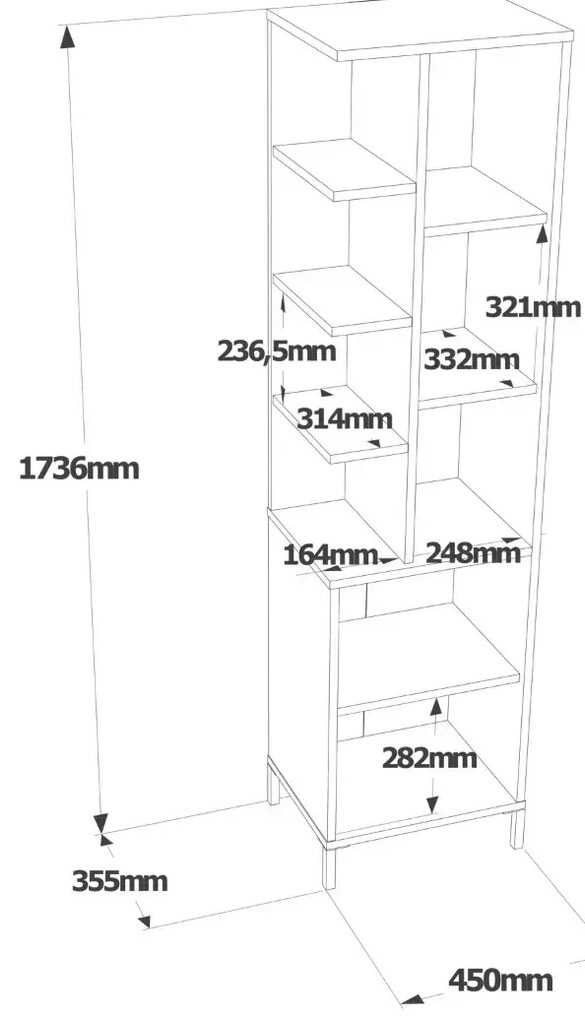 Koupelnová skříňka Houseland Vitale 01 bílá