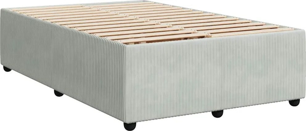 Box spring postel s matrací světle šedá 120 x 200 cm samet 3287704